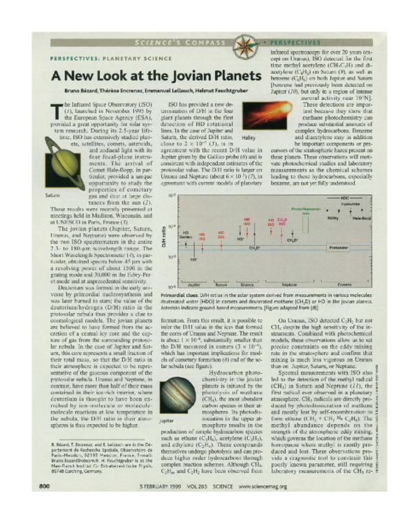 (PDF) PLANETARY SCIENCE:A New Look at the Jovian Planets
