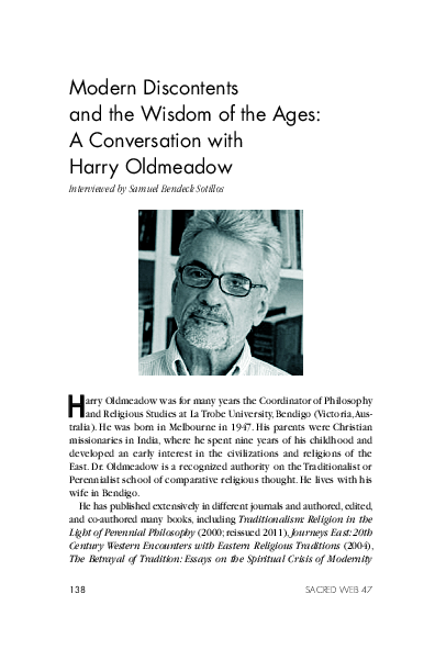 (PDF) Modern Discontents and the Wisdom of the Ages: A Conversation ...