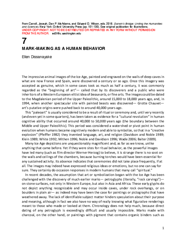 (PDF) MARK-MAKING AS A HUMAN BEHAVIOR