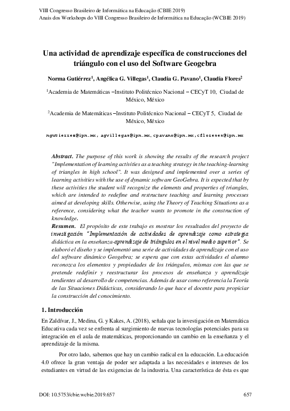 (PDF) Una actividad de aprendizaje específica de construcciones del ...