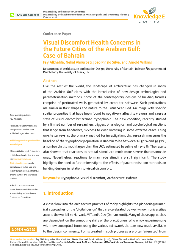(PDF) Visual Discomfort Health Concerns in the Future Cities of the ...