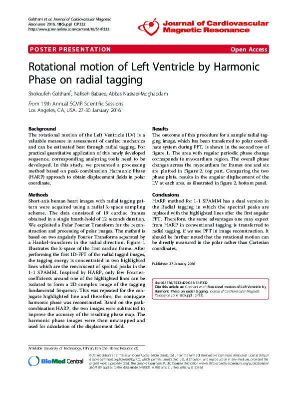 (PDF) Rotational motion of Left Ventricle by Harmonic Phase on radial ...