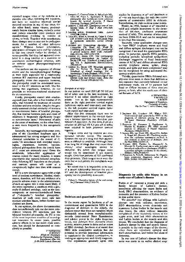 (PDF) Diagnosis by axilla skin biopsy in an early case of Lafora's disease