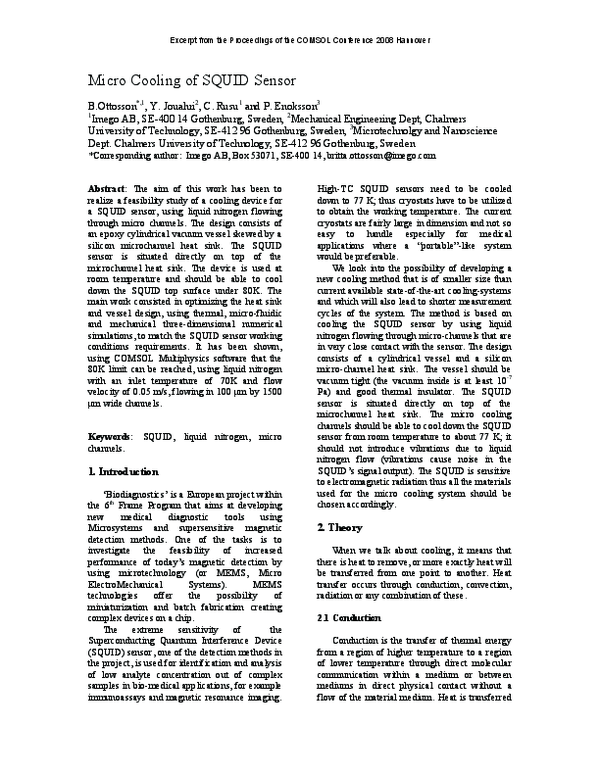 (PDF) Micro cooling of squid sensor
