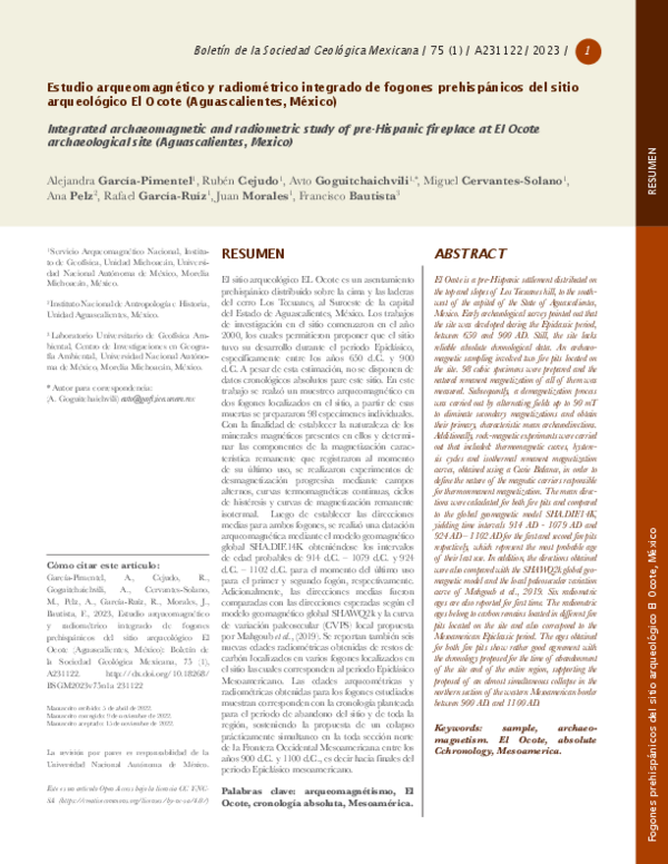 (PDF) Estudio arqueomagnético y radiométrico integrado de fogones ...