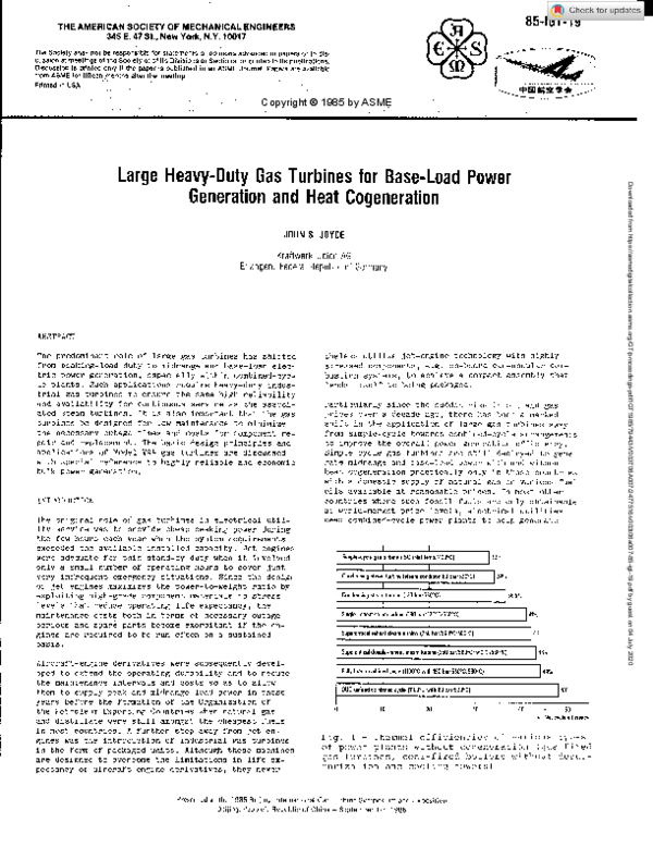 (PDF) Large Heavy-Duty Gas Turbines for Base-Load Power Generation and ...