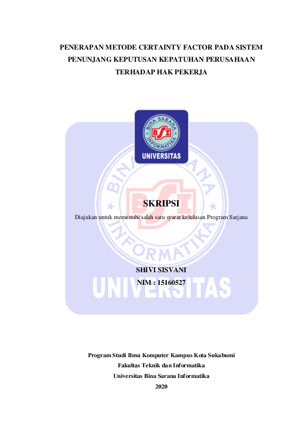 (PDF) Penerapan Metode Certainty Factor Pada Sistem Penunjang Keputusan ...