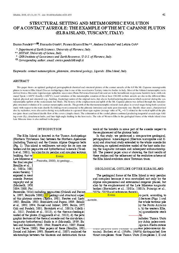 (PDF) Structural setting and metamorphic evolution of a contact aureole ...