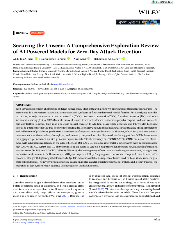 (PDF) Securing the Unseen: A Comprehensive Exploration Review of AI ...