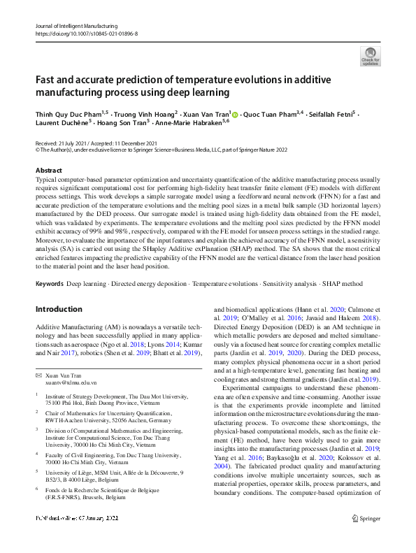(PDF) Fast and accurate prediction of temperature evolutions in ...