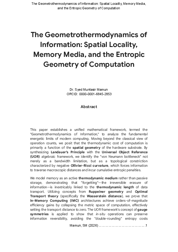 (PDF) The Geometrothermodynamics of Information: Spatial Locality ...
