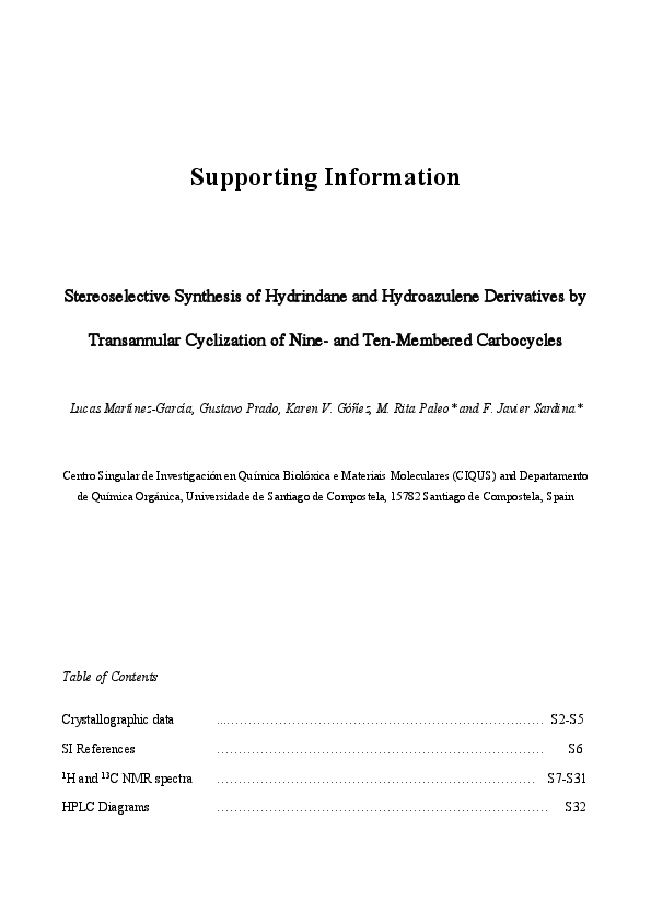 (PDF) Stereoselective Synthesis of Hydrindane and Hydroazulene ...