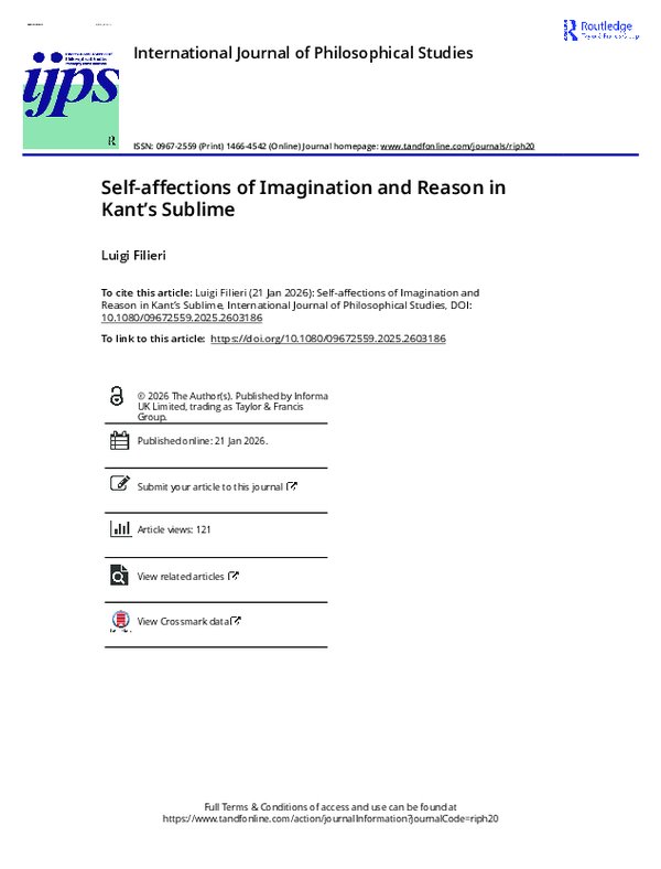 (PDF) Self-affections of Imagination and Reason in Kant’s Sublime