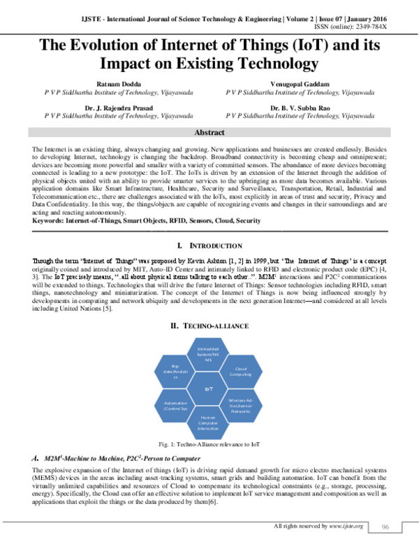 (PDF) The Evolution of Internet Of Things (IOT) And Its Impact on ...