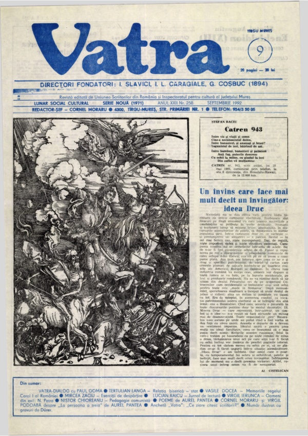 (PDF) Revista Vatra - Nr. 258 - 1992