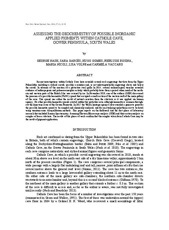 (PDF) Assessing the Geochemistry of Possible Inorganic Applied Pigments ...