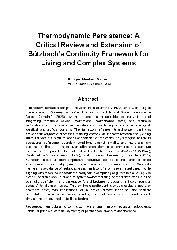 (PDF) Thermodynamic Persistence: A Critical Review and Extension of ...