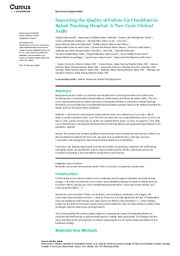 (PDF) Improving the Quality of Follow-Up Checklists in Rabak Teaching ...