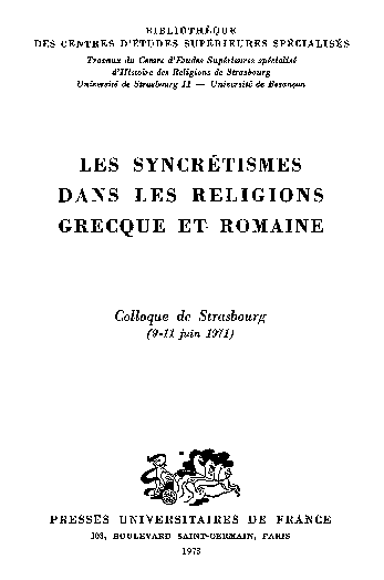 (PDF) Marcel Simon, Les syncrétismes dans les religions grecque et ...