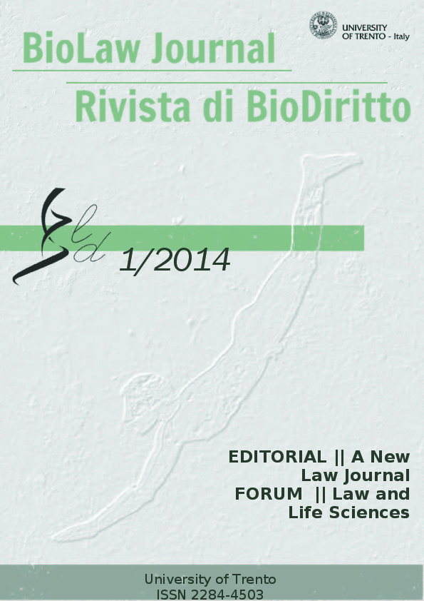 (PDF) BioLaw Journal-Rivista di BioDiritto Editor in chief