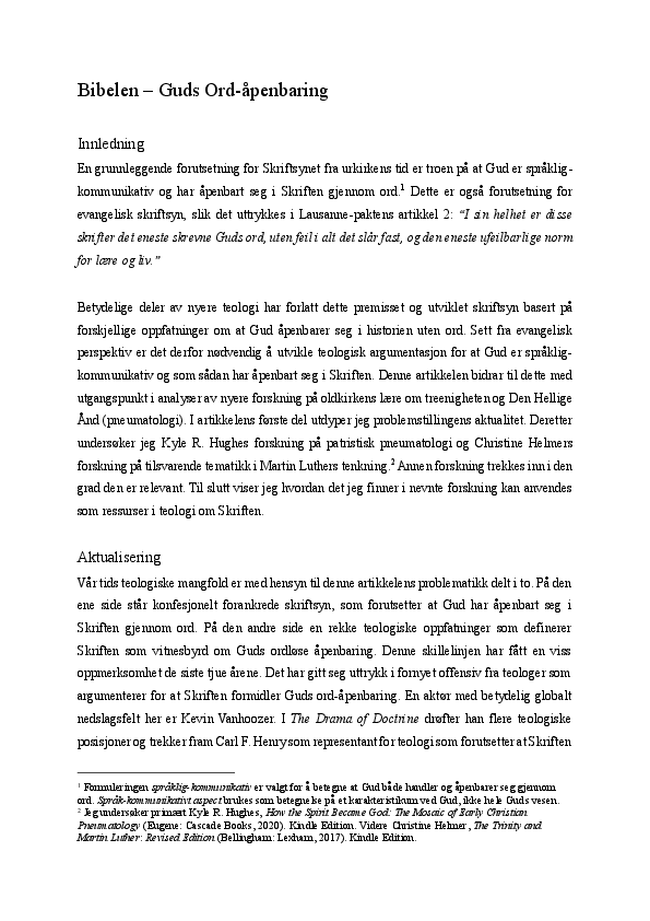 (PDF) Bibelen -Guds Ord-åpenbaring