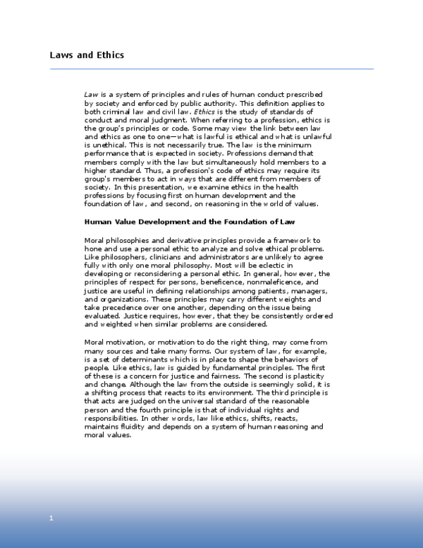 (PDF) Laws and Ethics