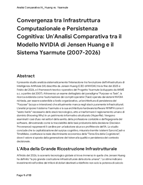 (PDF) Convergenza tra Infrastruttura Computazionale e Persistenza ...