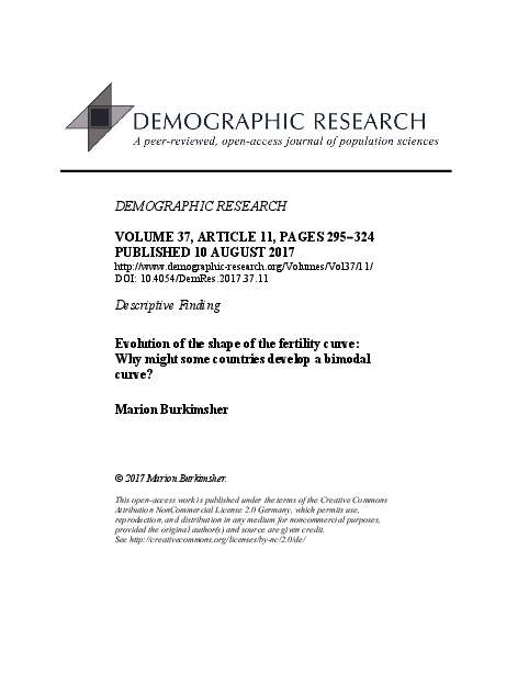 (PDF) Evolution of the shape of the fertility curve: Why might some ...