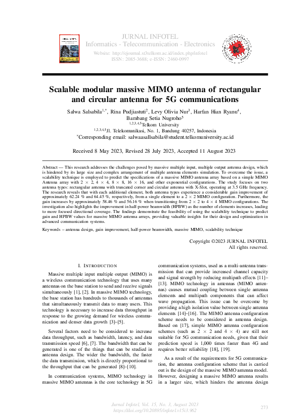 (PDF) Scalable modular massive MIMO antenna of rectangular truncated ...