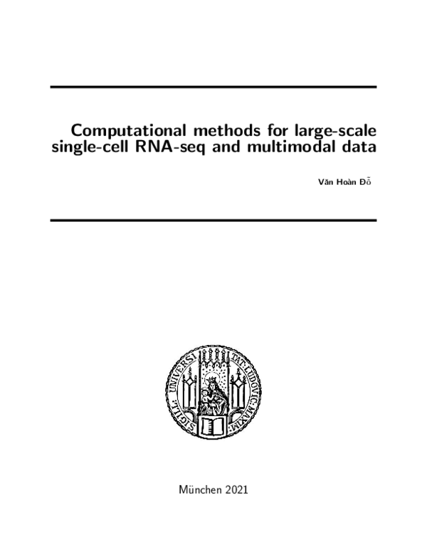 (PDF) Computational methods for large-scale single-cell RNA-seq and ...