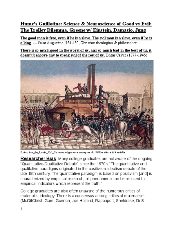 (PDF) Hume's Guillotine: Science & Neuroscience of Good vs Evil w ...