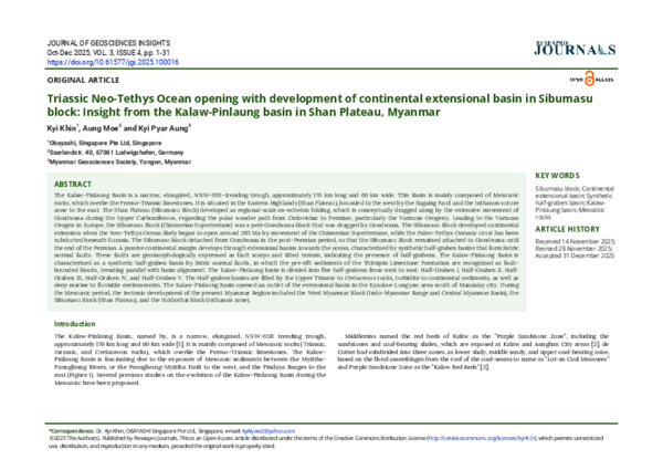 (PDF) Triassic Neo-Tethys Ocean opening with development of continental ...