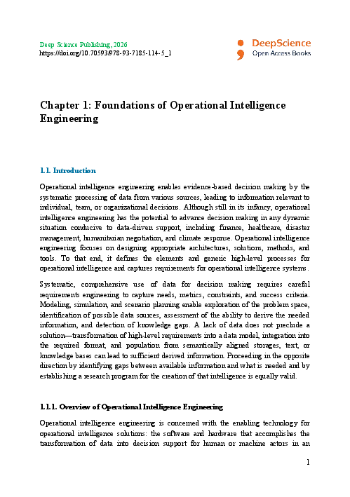 (PDF) Foundations of Operational Intelligence Engineering