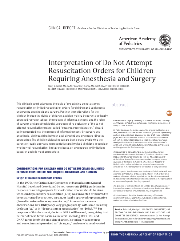 (PDF) Interpretation of Do Not Attempt Resuscitation Orders for ...