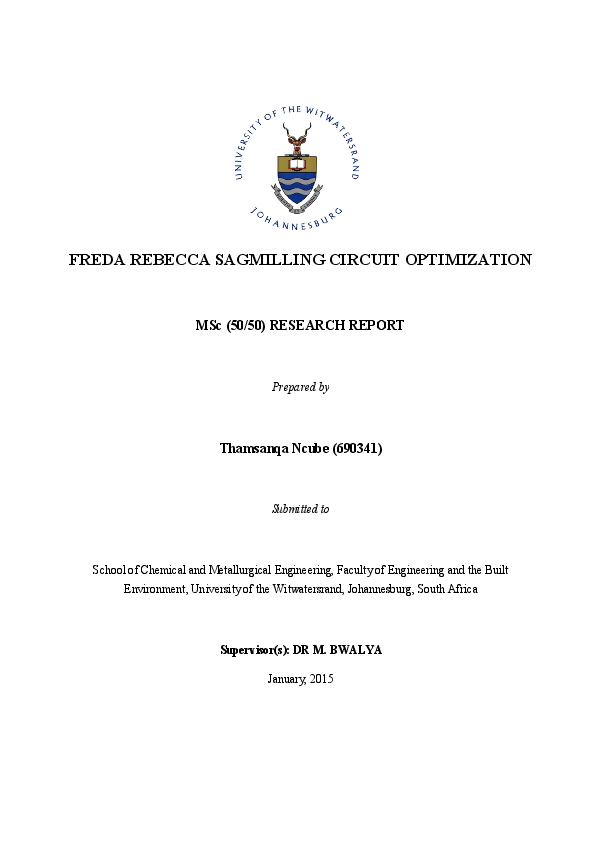 (PDF) Freda Rebecca sagmilling circuit optimization