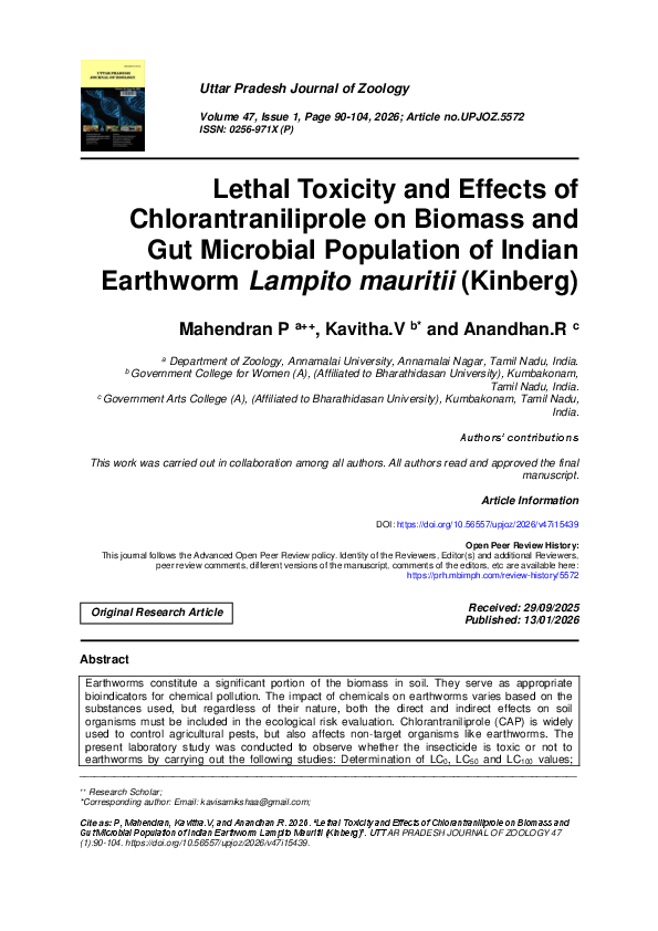 (PDF) Lethal Toxicity and Effects of Chlorantraniliprole on Biomass and ...