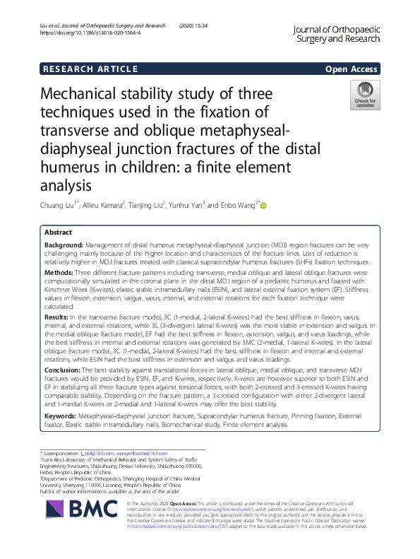 (PDF) Mechanical stability study of three techniques used in the ...