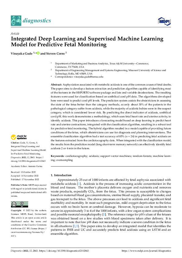 (PDF) Integrated Deep Learning and Supervised Machine Learning Model ...