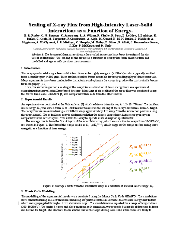 (PDF) Scaling of X-ray Flux from High-Intensity Laser-Solid ...