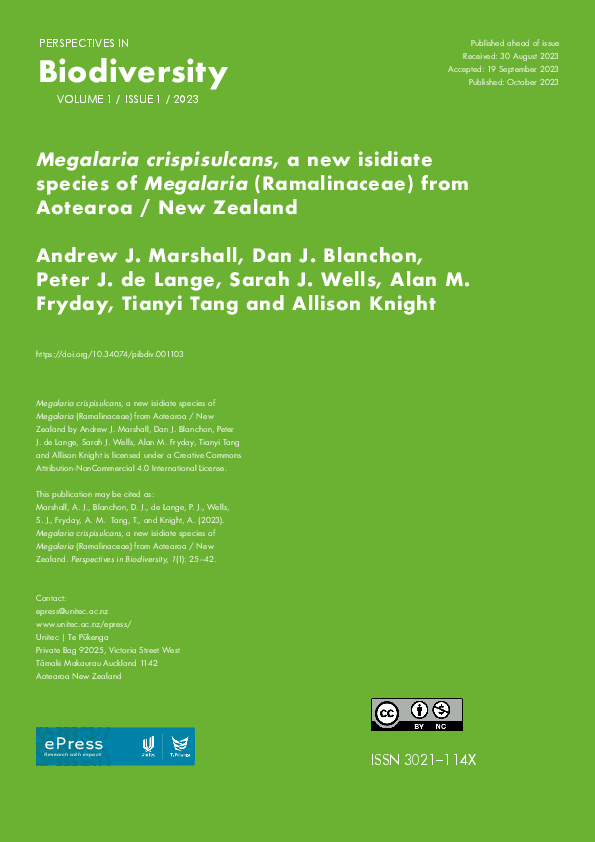 (PDF) Megalaria crispisulcans, a new isidiate species of Megalaria ...