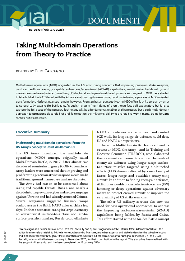 (PDF) Taking Multi-domain Operations from Theory to Practice
