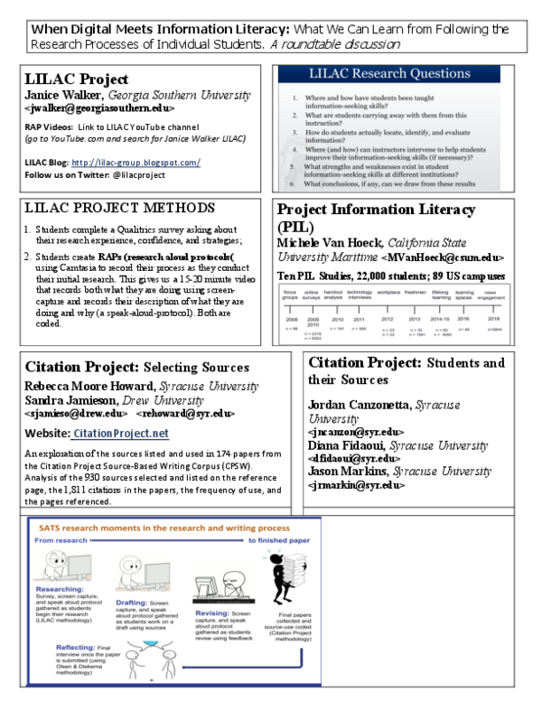 (PDF) When Digital Meets Information Literacy: What We Can Learn from ...
