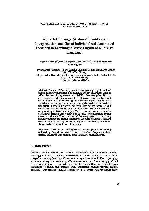 (PDF) A Triple Challenge: Students’ Identification, Interpretation, and ...