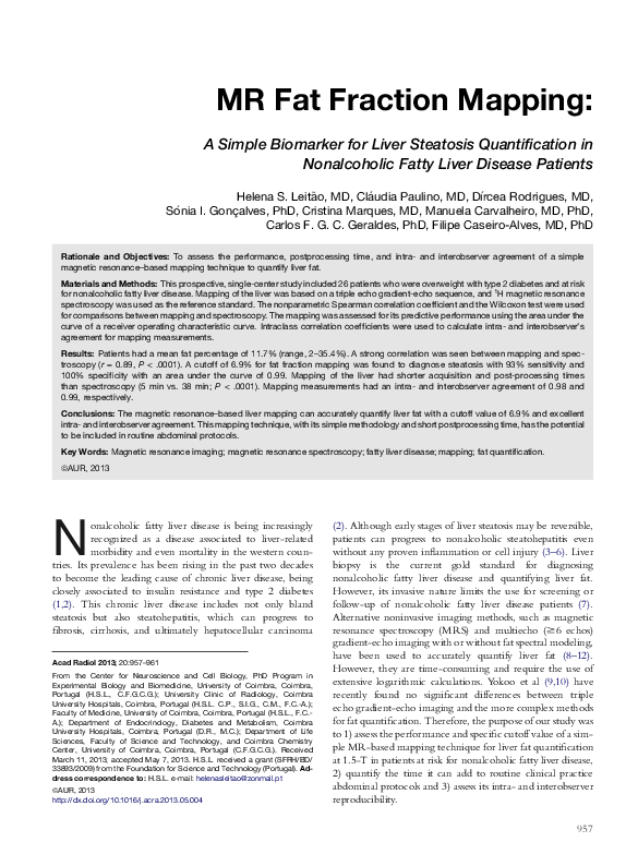 (PDF) MR Fat Fraction Mapping