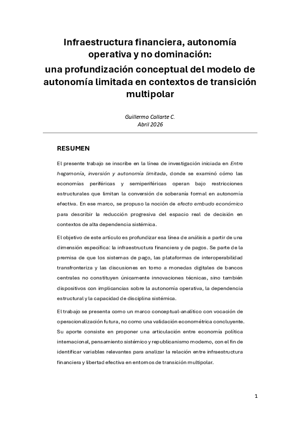 (PDF) Infraestructura financiera, autonomía operativa y no dominación ...
