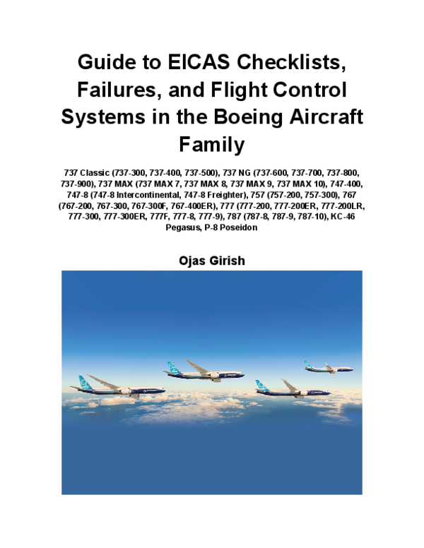 (PDF) Guide to EICAS Checklists, Failures, and Flight Control Systems ...