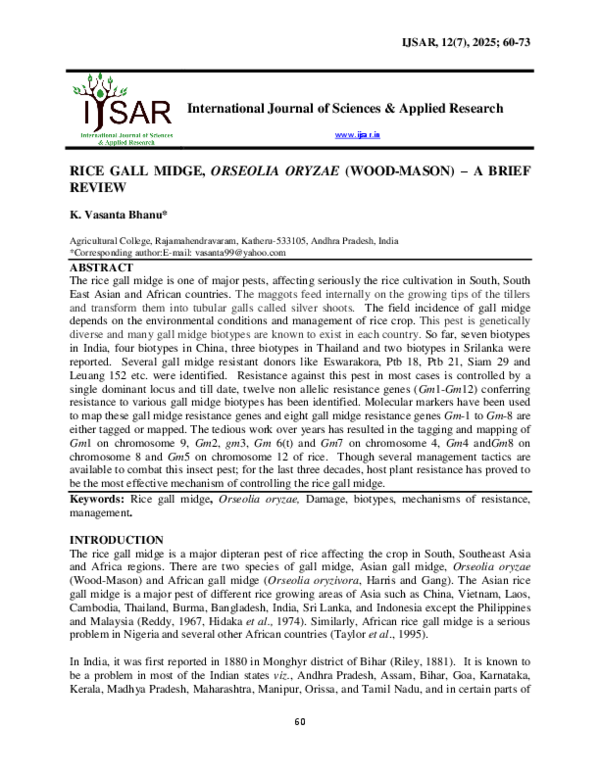 (PDF) International Journal of Sciences & Applied Research