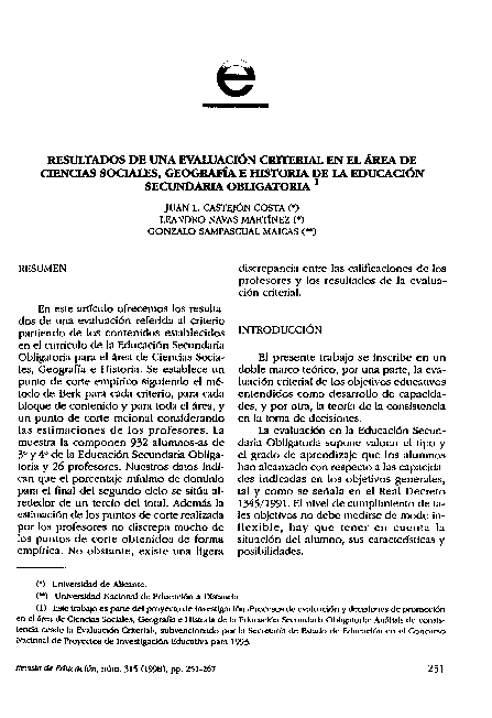 (PDF) Resultados de una evaluación criterial en el área de ciencias ...