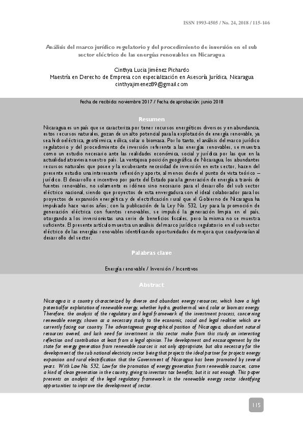 (PDF) Análisis del marco jurídico regulatorio y del procedimiento de ...