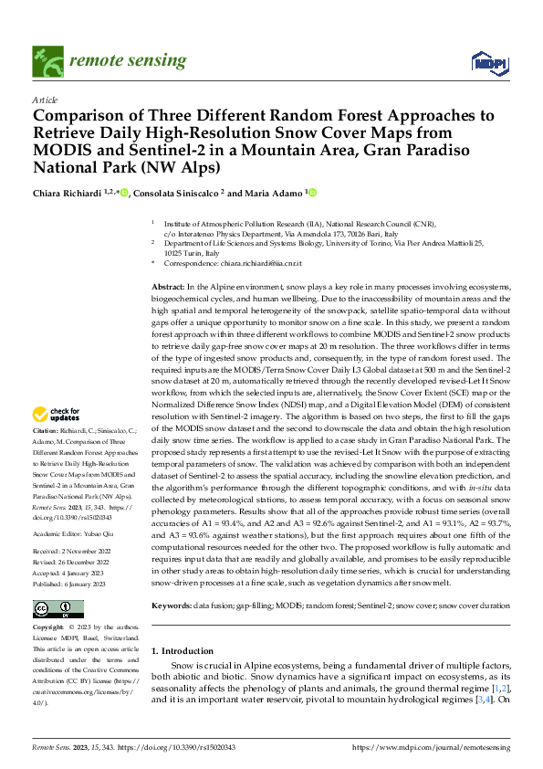 (PDF) Comparison of Three Different Random Forest Approaches to ...